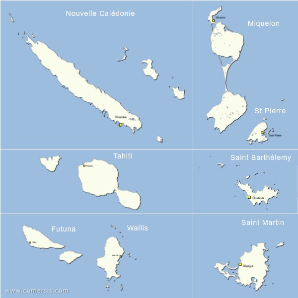 Carte Collectivités d'Outre Mer