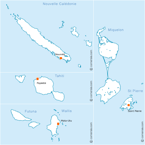 Carte gratuite des Collectivités d'Outre-Mer
